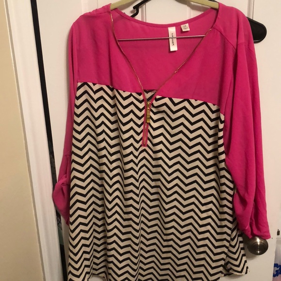 Tacera | Tops | Nwt Tacera Chevron Blouse | Poshmark